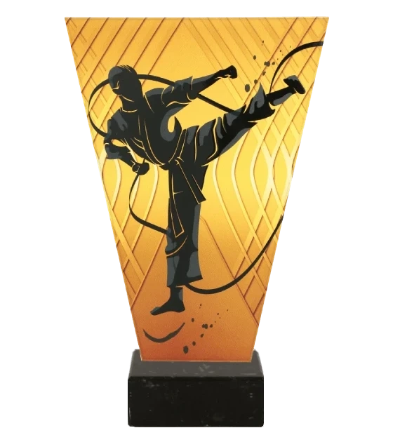 Trofeum szklane 20,5cm - KARATE - VL1-B/KAR/BK - sklep sportowy KajaSport