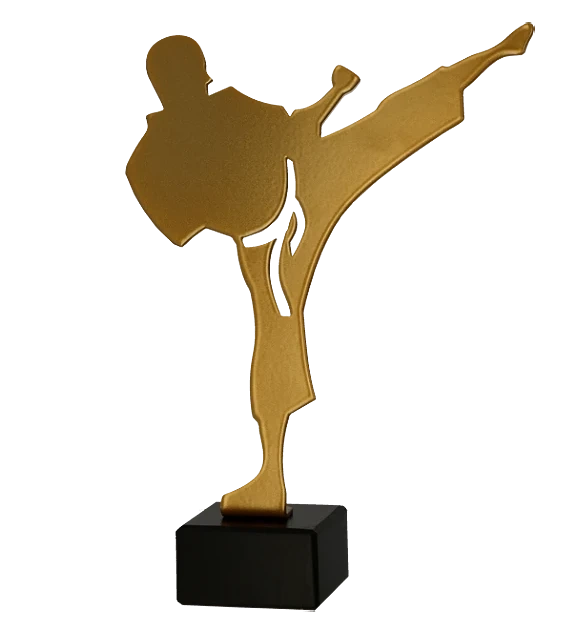 Trofeum metalowe z marmurową podstawą - Karate - karateka - sklep ...